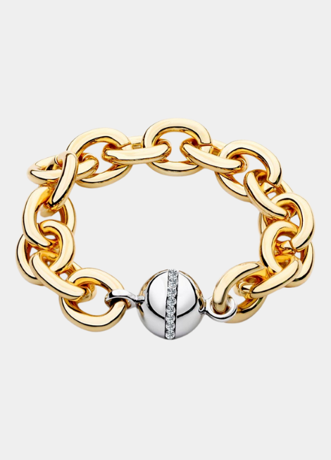 Bracelet | Massive Orb Chain | Zirconia | 18K Gold Plated – OAK & ASH